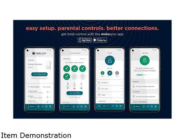 Motorola Whole Home Mesh WiFi System, AC2200 Tri-Band Mesh WiFi 2-Pack ...