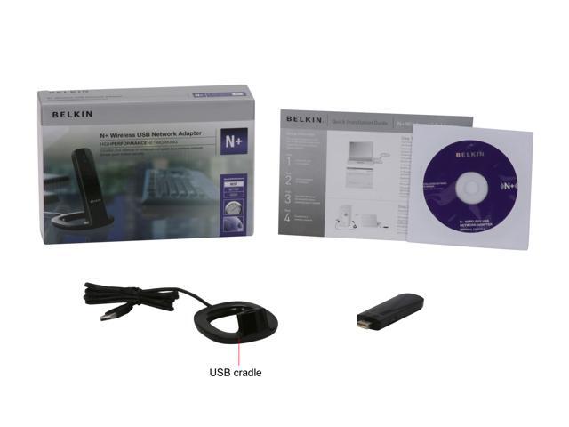 BELKIN F5D8055 USB 2.0 Wireless N+ USB Adapter (Black) - Newegg.ca