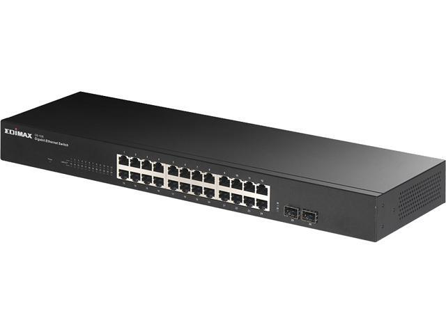 EDIMAX 24-Port Gigabit with 2 SFP Slot Rack-Mount Switch - Newegg.com
