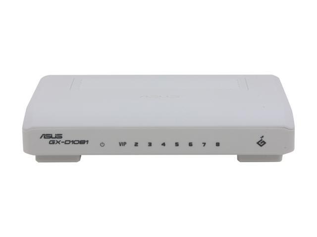ASUS GX-D1081 8-Port Power-Saving Gigabit Switch 10/100/1000Mbps 8 x ...