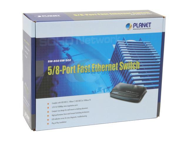 PLANET SW-802 Fast Ethernet Switch - Newegg.com