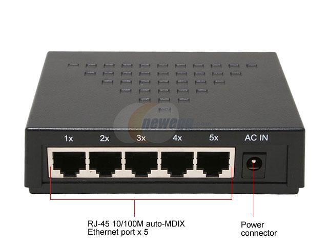Airnet AES205P Fast Ethernet Switch - Newegg.com