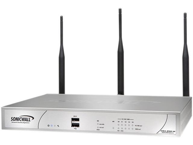 SonicWall 01-SSC-4954 VPN Wired + Wireless NSA 250M Wireless-N Firewall ...
