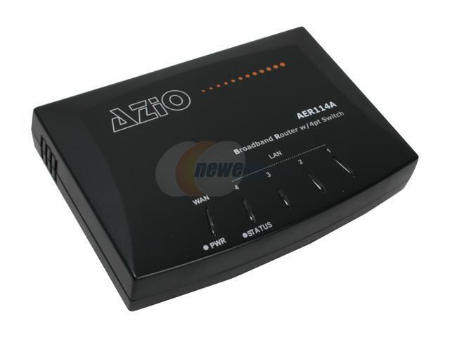 AZiO AER114a 10/100Mbps Broadband Router - Newegg.com