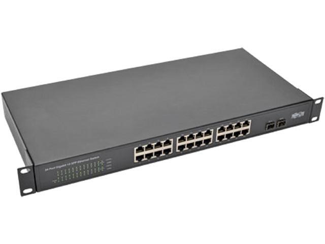 Tripp Lite 24-Port Rack-Mount/Desktop Gigabit Ethernet Unmanaged Switch ...