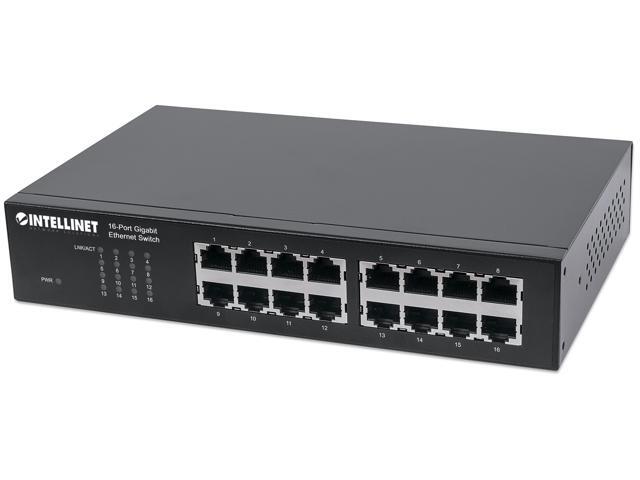 Intellinet 16-Port Gigabit Ethernet Switch, 16-Port RJ45 10/100/1000 ...