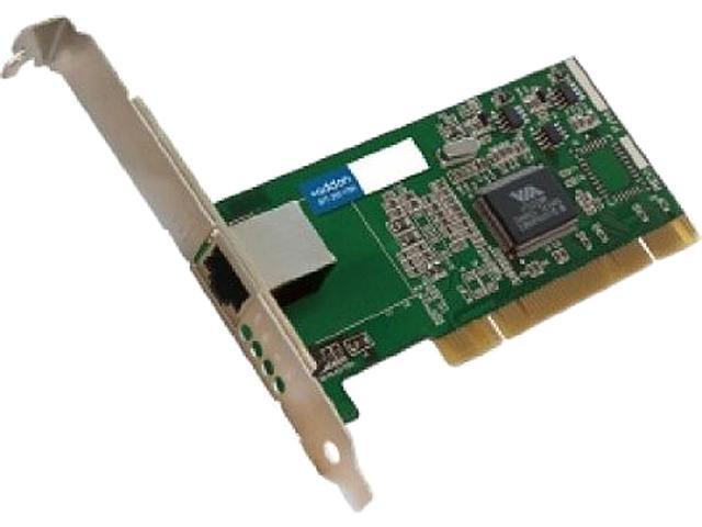 AddOn 10/100/1000Mbs Single Open RJ-45 Port 100m PCI Network Interface ...