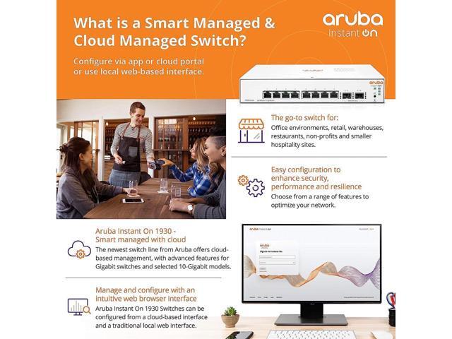 Aruba Instant On 1930 24-Port Gb Ethernet 24x 1G PoE (195W), 4X 1G/10G ...