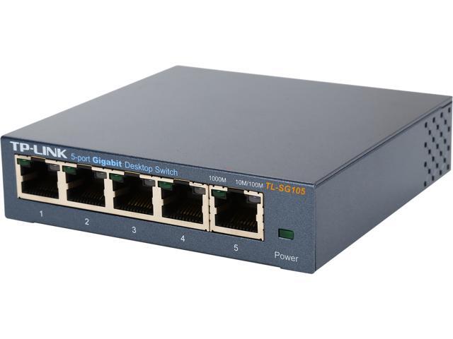 Refurbished: TP-Link TL-SG105_RE 5-Port Gigabit Desktop Switch - Newegg.com