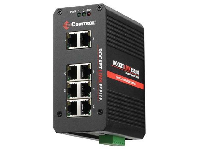 Comtrol RocketLinx ES8108-GigE Industrial 8-Port Full Gigabit Ethernet Switch - Newegg.com