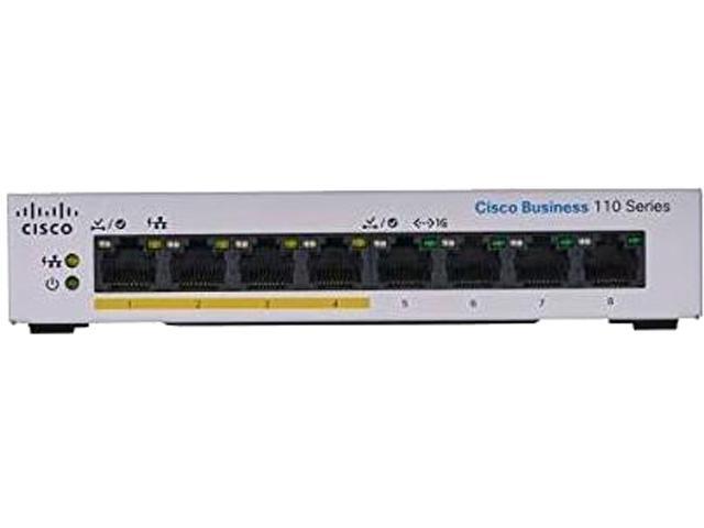 Cisco Business CBS110-8PP-D Unmanaged Switch | 8 Port GE | Partial PoE | Desktop | Ext PS ...