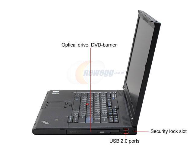 ThinkPad Laptop T Series Intel Core 2 Duo T8100 (2.10GHz) 1GB Memory ...