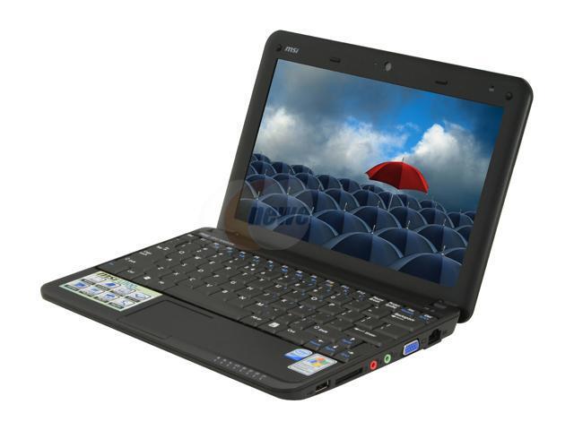 MSI Wind U100-016US Black 10.0" WSVGA NetBook - Newegg.com