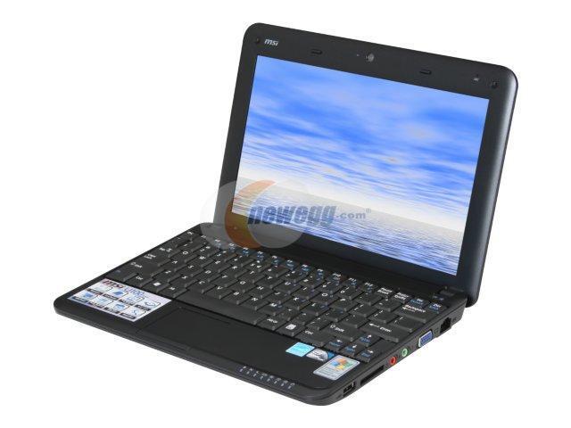 MSI Wind U100-876US Black 10.0" WSVGA Netbook - Newegg.com