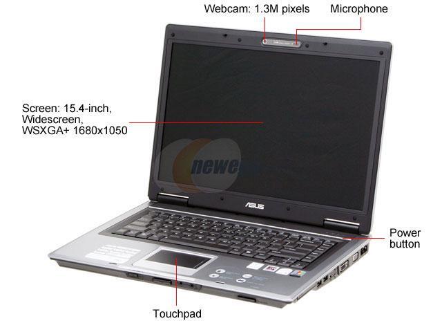 ASUS Laptop F3 Series Intel Core 2 Duo T7200 1GB Memory 120GB HDD ATI ...