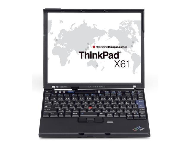 Lenovo ThinkPad X61 12.1' Tablet PC - Core 2 Duo L7500 1.6GHz - Black ...