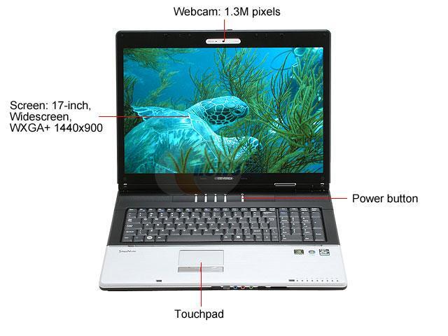 EVEREX Laptop AMD Athlon 64 X2 TK-53 1GB Memory 120GB HDD NVIDIA ...