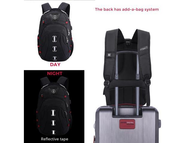 Swissdigital Black Pixel Business Backpack - Water Resistant – 15.6 ...
