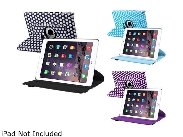 Insten 3-pack of Folio 360-degree Swivel Leather Cases for iPad Air 2 ...