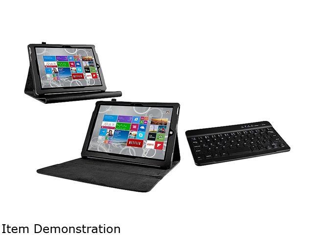Insten For Microsoft Surface Pro 3 12-inch Folio Leather Case Black ...
