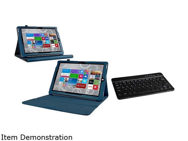 Insten For Microsoft Surface Pro 3 12-inch Folio Leather Case Navy Blue ...