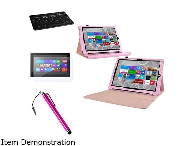 Insten For Microsoft Surface Pro 3 12-inch Folio Leather Case Pink ...