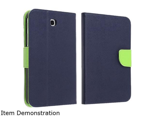 INSTEN Blue/ Neon Green Leather Case compatible with Samsung Galaxy Tab ...