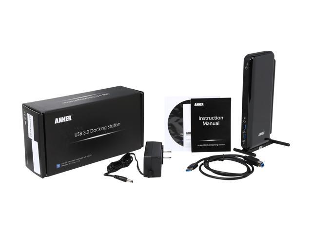 Anker Black AK-68ANDOCKS-BA USB 3.0 Dual Display Universal Docking ...