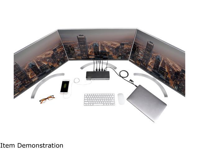 USB-C & USB-A Dock - Hybrid Universal Triple Monitor Laptop Docking ...