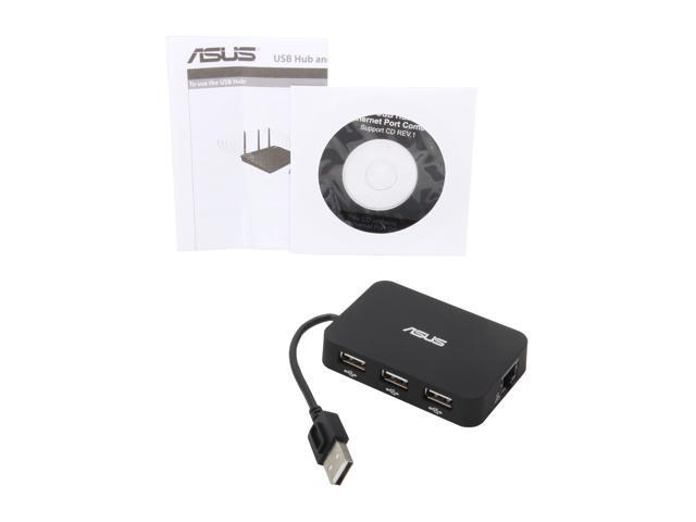 ASUS Black 90-XB3K00EX00000- ASUS USB Hub and Ethernet Port Combo ...