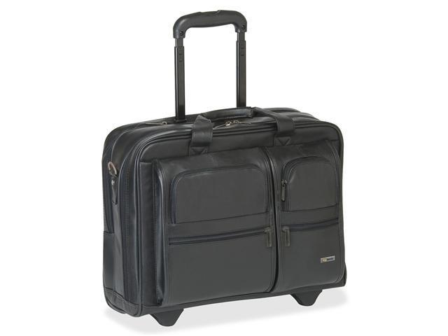 SOLO Black 15.6" Leather Rolling Laptop Case Model D957-4 - Newegg.com