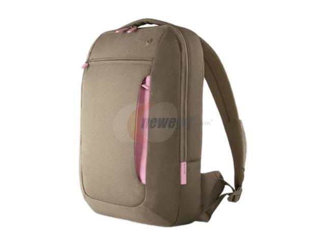 BELKIN Khaki/Powder Pink 15" Notebook Backpack Model F8N087-KPP ...