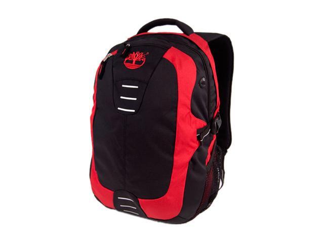 Timberland Black/Red High Alpine Medium Laptop Backpack with Padded ...