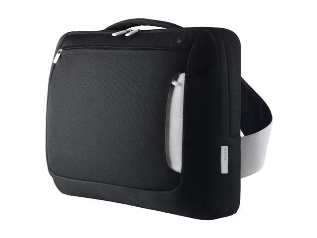 BELKIN Black/Light Gray 15.4" Notebooks Messenger bag Model F8N050-KLG ...
