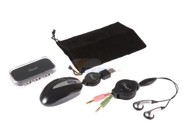 Rosewill Laptop Travel Kit (3 PCs: Mouse, Webphone & USB Hub) RNA-E3009 ...