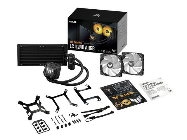 ASUS TUF Gaming LC II 240 ARGB All-in-One Liquid CPU Coolers with Aura Sync, 2x TUF Gaming 120mm ...