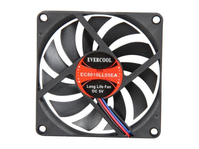 EVERCOOL FAN-EC8010LL05E 80x80x10mm Low Speed Fan - Retail - Newegg.com