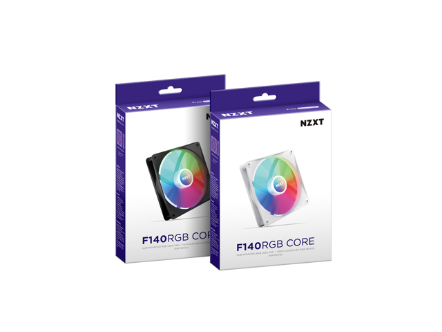 NZXT F140 RGB Core Fan - RF-C14SF-W1 - 140mm Hub-Mounted RGB Fan ...