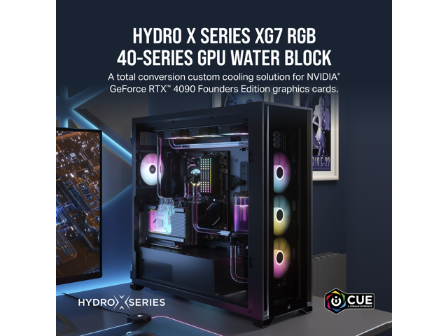 CORSAIR Hydro X Series XG7 RGB 4090 FOUNDERS EDITION GPU Water Block - For NVIDIA® GeForce RTX ...
