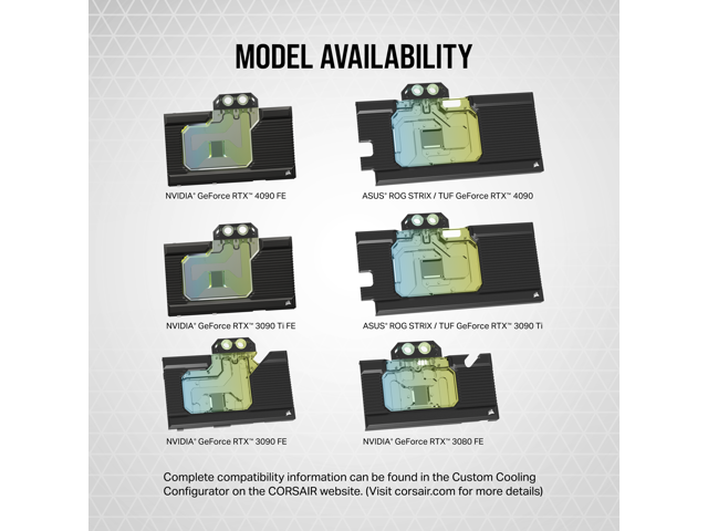 CORSAIR Hydro X Series XG7 RGB 4090 FOUNDERS EDITION GPU Water Block ...