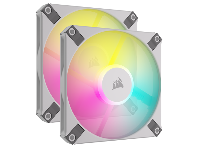 CORSAIR iCUE AF120 RGB SLIM 120mm PWM Fluid Dynamic Bearing Dual Fan ...