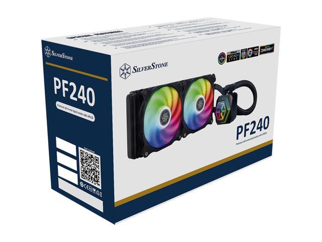 SilverStone PF240-ARGB AIO CPU Liquid Cooling/ARGB/Dual 120mm PWM Fan ...
