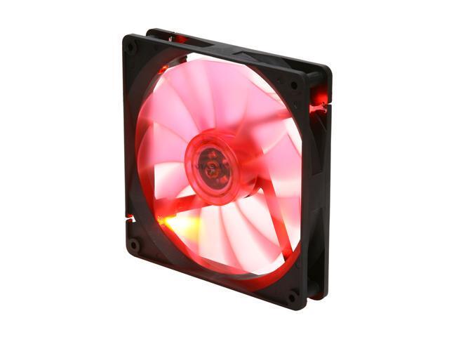 APEVIA CF14SL-BRD 140mm UV red LED fan w/3-pin and 4-pin connectors and ...