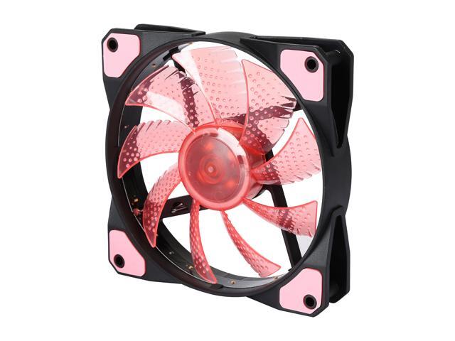 APEVIA CF12SL-SPK Pink LED Case Fan w/ Anti-Vibration Rubber Pads ...
