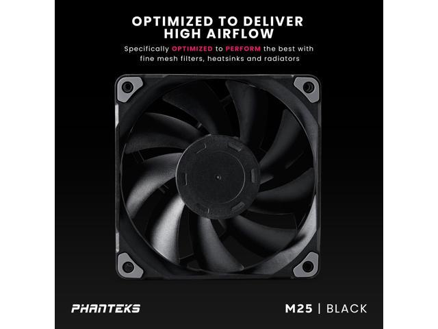 Phanteks M25-120 fan, High-Airflow radiator performance, PWM control up ...
