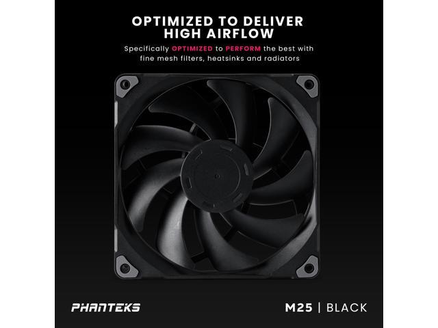 Phanteks M25-140 fan, High-Airflow radiator performance, PWM control up to 1800RPM, Daisy-Chain ...