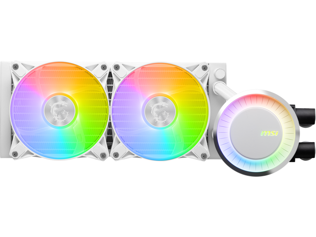 MSI MAG CoreLiquid E240 White - AIO ARGB CPU Liquid Cooler - Rotating ...