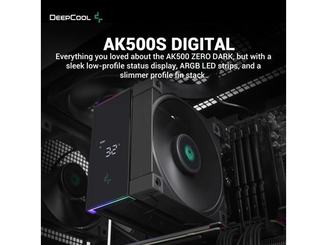 DeepCool AK500S DIGITAL Air Cooler, Single Tower, Real-Time CPU Status ...