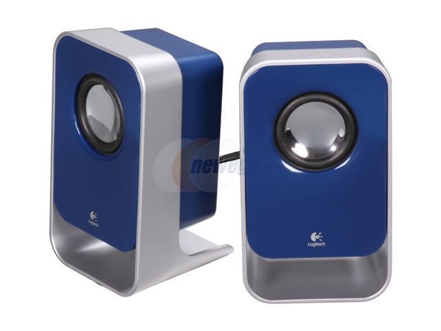Logitech LS21 2.1 Stereo Speaker System - Blue - Newegg.com