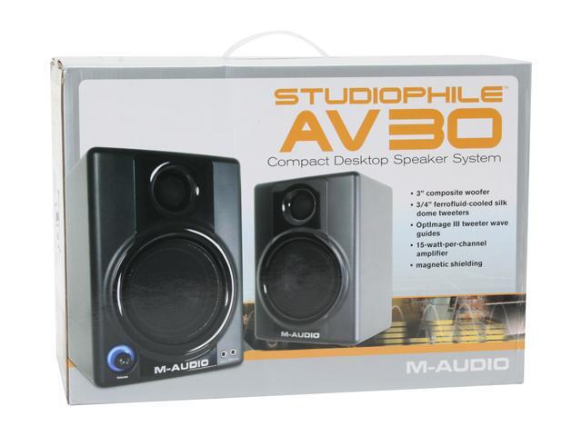 M-AUDIO Studiophile AV 30 2.0 Compact Desktop Speaker System - Newegg.com